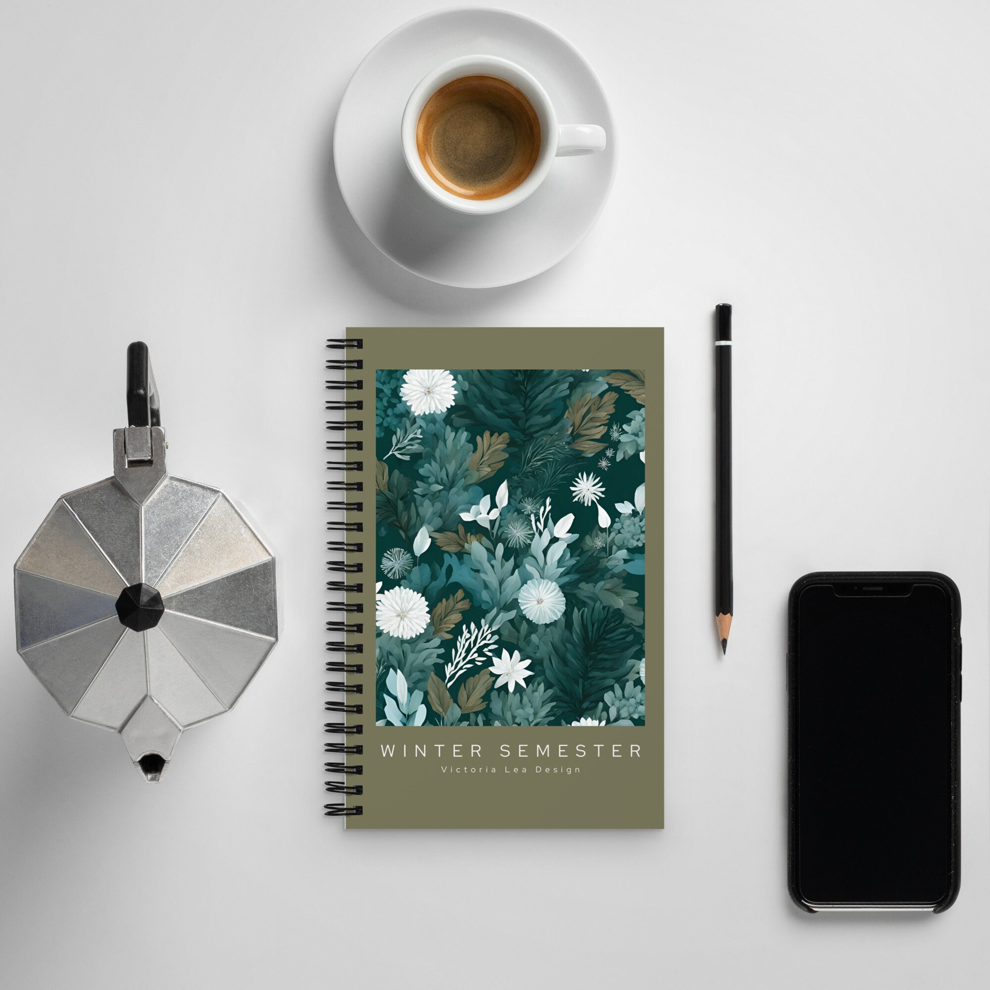 Back to School Spiral Notebook Wintergreen Icy Theme for Winter ...