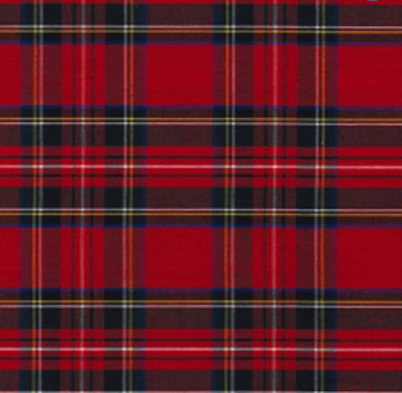Royal Stewart rot und weiß Tartan kariert Karo Stoff - Etsy.de
