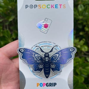 Glow in the Dark Death Moth Popsocket™, Witchy Phone Grip - Etsy