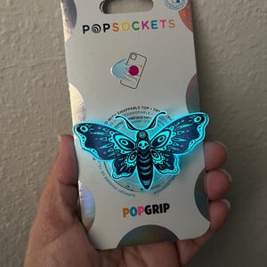 Glow in the Dark Death Moth Popsocket™, Witchy Phone Grip - Etsy