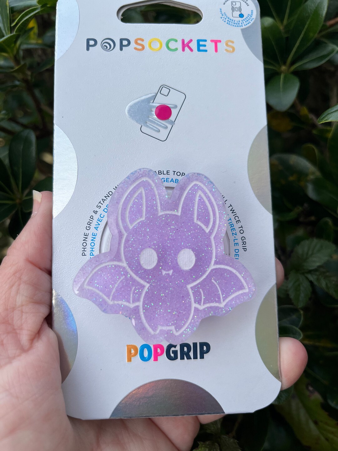 Acrylic Bat Popsocket™, Glitter Bat Popgrip™, Bat Phone Grip, Witchy ...