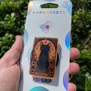 Black Cat Tarot Card Swappable Popsocket™, Halloween Phone Grip - Etsy