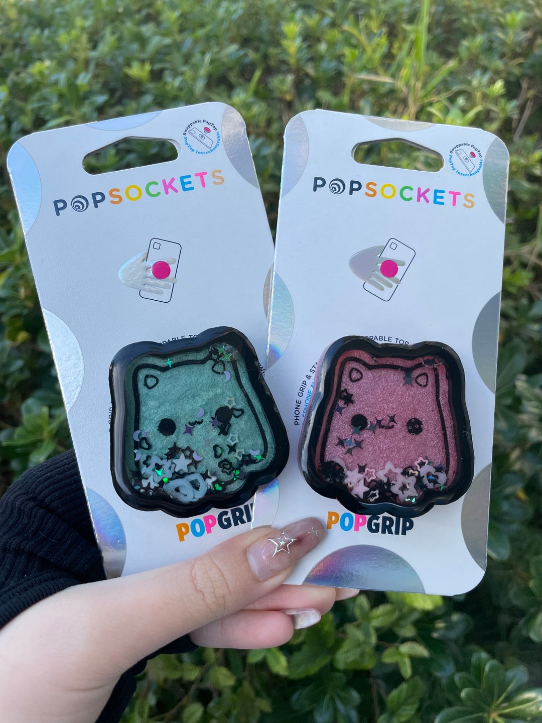 Cat Ghost Shaker Popsocket™, Resin Shaker Phone Grip, Cat Shaker Phone ...