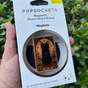 Black Cat Tarot Card Swappable Popsocket™, Halloween Phone Grip - Etsy