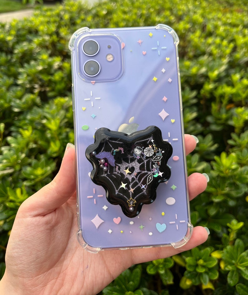 Webbed Heart Shaker Popsocket™ Spider Web Shaker Popgrip™ - Etsy