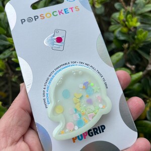 Glow in the Dark Ghost Shaker Popsocket™, Halloween Shaker Phone Grip ...