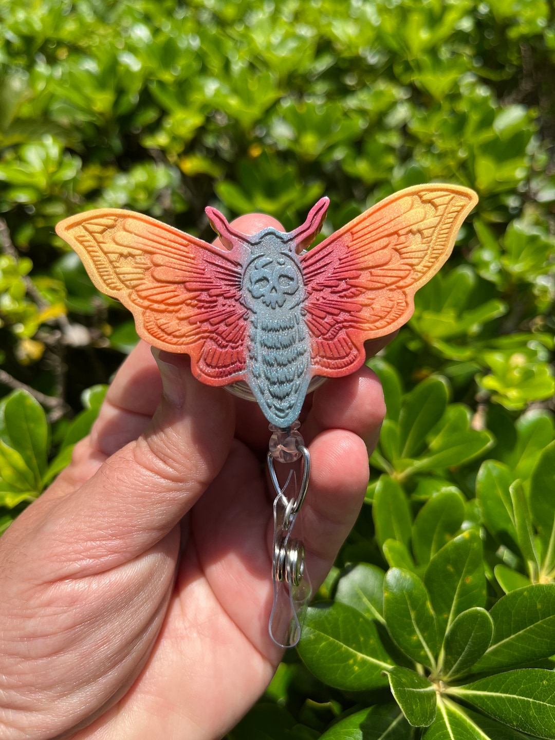 Death Moth Badge Reel, Moth Badge Holder, Gradient Moth ID Holder ...