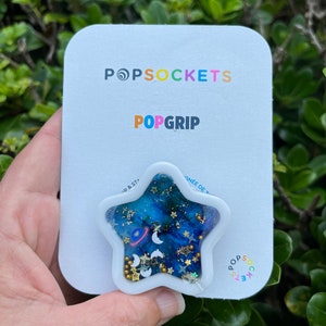 Star Shaker Popsocket™: Galaxy Phone Grip With Gold Stars - Etsy