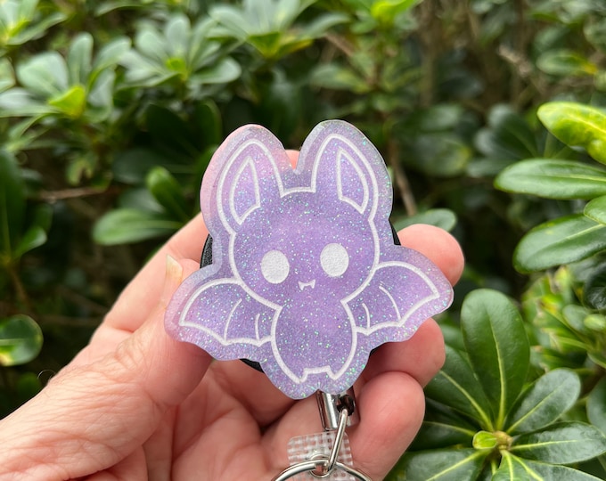 Bat Compact Mirror: Gothic Faux Leather Keychain, Halloween Travel ...