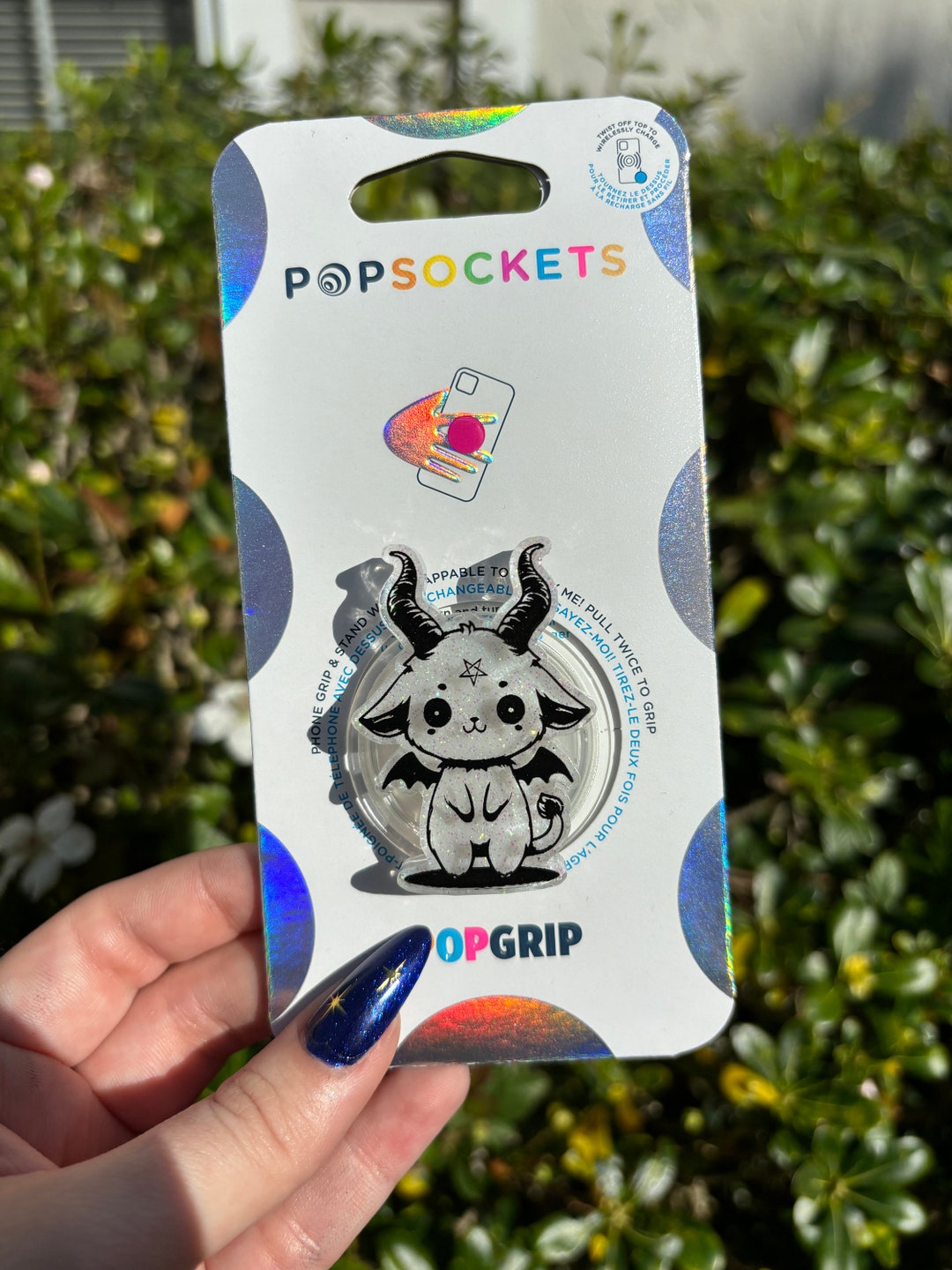 Kawaii Baphomet Phone Grip, Glitter Pagan Popsocket - Etsy