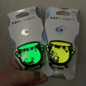Witch Cauldron Shaker Popsocket™, Glow in the Dark Halloween Shaker ...
