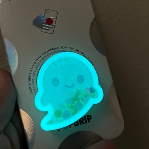 Glow in the Dark Ghost Shaker Popsocket™, Halloween Shaker Phone Grip ...