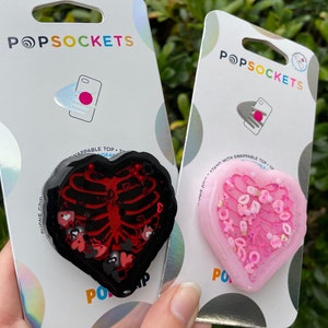 Rib Cage Heart Resin Shaker Popsocket, Valentine Popgrip - Etsy