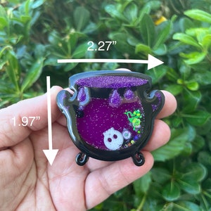 Witch Cauldron Shaker Badge Reel, Cauldron Badge Holder, Witchy Badge ...