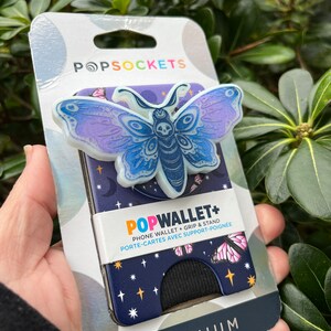 Glow in the Dark Death Moth Popsocket™, Death Moth Phone Grip, Blue ...