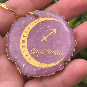 Resin Zodiac Key Ring, Zodiac Key Ring, Astrology Zodiac Signs Key Ring ...