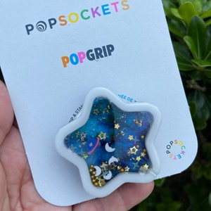 Star Shaker Popsocket™: Galaxy Phone Grip With Gold Stars - Etsy