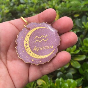 Resin Zodiac Key Ring, Zodiac Key Ring, Astrology Zodiac Signs Key Ring ...