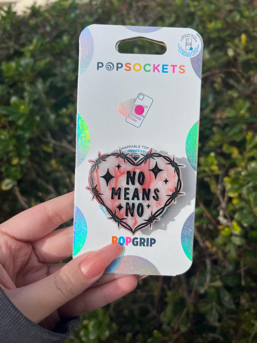 Feminist Popsocket™: Barbwire Heart, Marble Acrylic Popgrip - Etsy