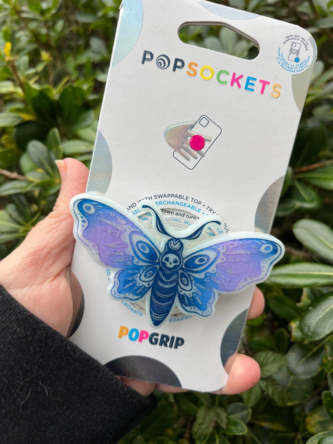 Glow in the Dark Death Moth Popsocket™, Resin Death Moth Phone Grip ...