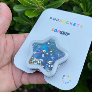 Star Shaker Popsocket™: Galaxy Phone Grip With Gold Stars - Etsy