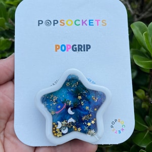 Star Shaker Popsocket™: Galaxy Phone Grip With Gold Stars - Etsy
