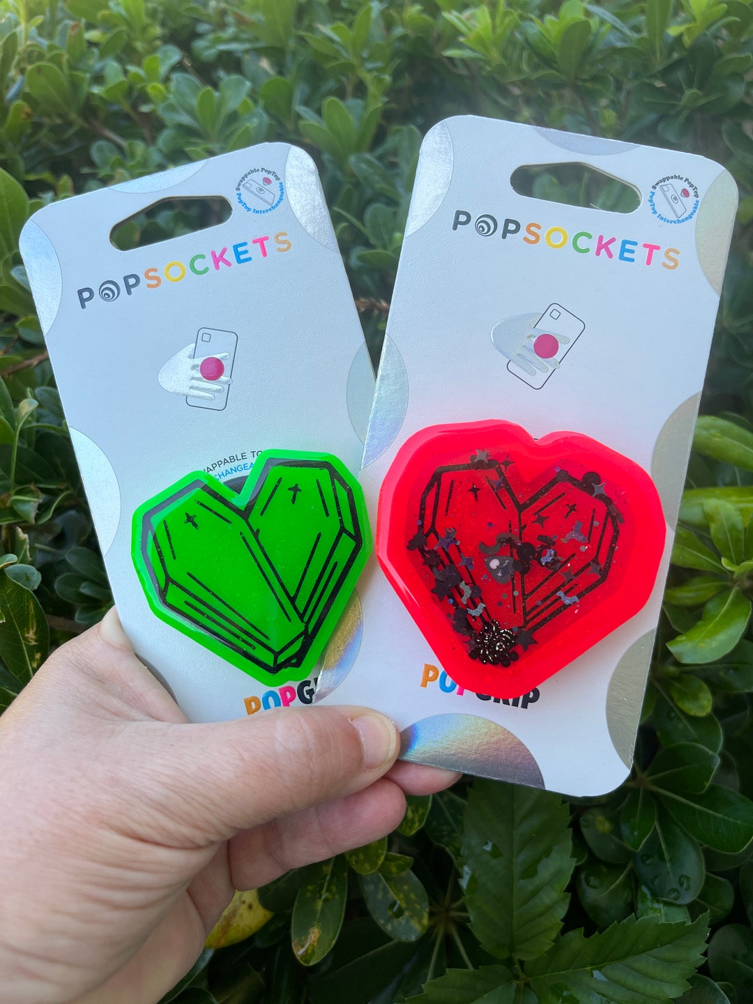 Coffin Heart Popsocket™, Coffin Shaker Phone Grip, Neon Colors Popgrip ...
