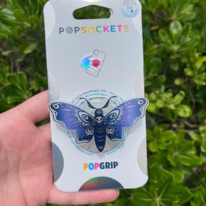 Glow in the Dark Death Moth Popsocket™, Witchy Phone Grip - Etsy