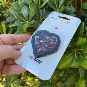 Spooky Rib Cage Heart Popsocket™, Rib Cage Shaker, Resin Popsocket ...