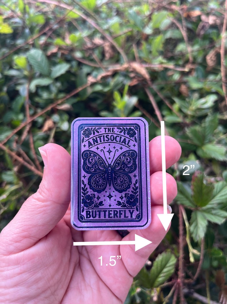 Antisocial Butterfly Tarot Card Popsocket™: Glitter Acrylic Phone Grip ...