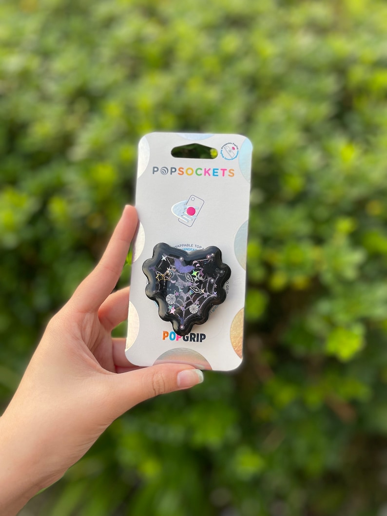 Webbed Heart Shaker Popsocket™ Spider Web Shaker Popgrip™ - Etsy