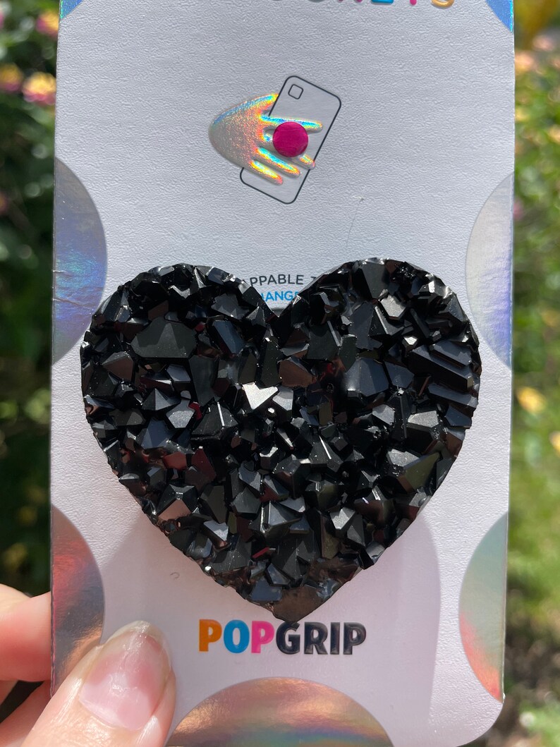 Heart Druzy Popsocket™ Heart Popgrip™ Rainbow Heart - Etsy