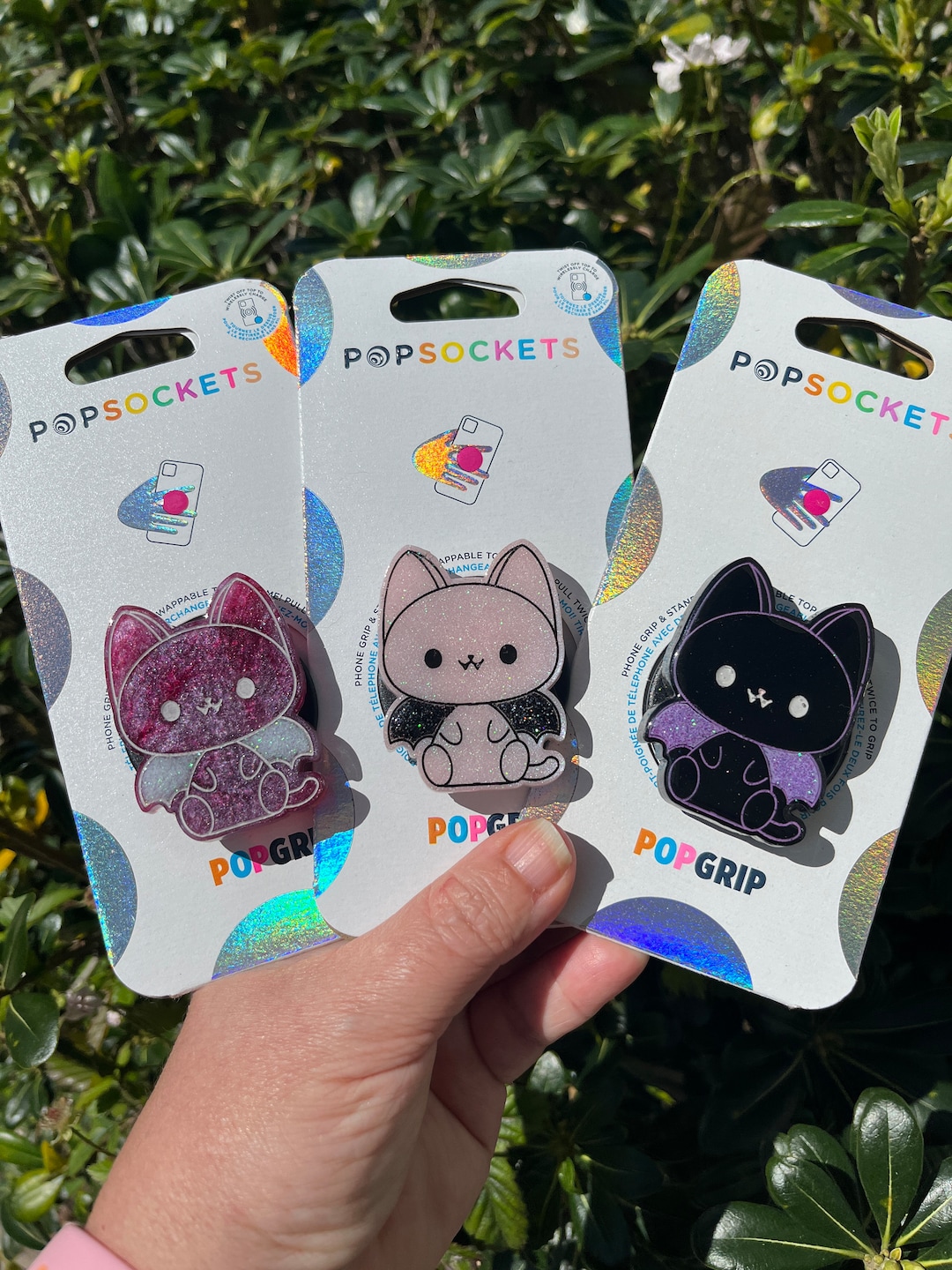 Resin Cat Bat Popsocket™, Cat Popgrip™, Black Cat Phone Holder ...