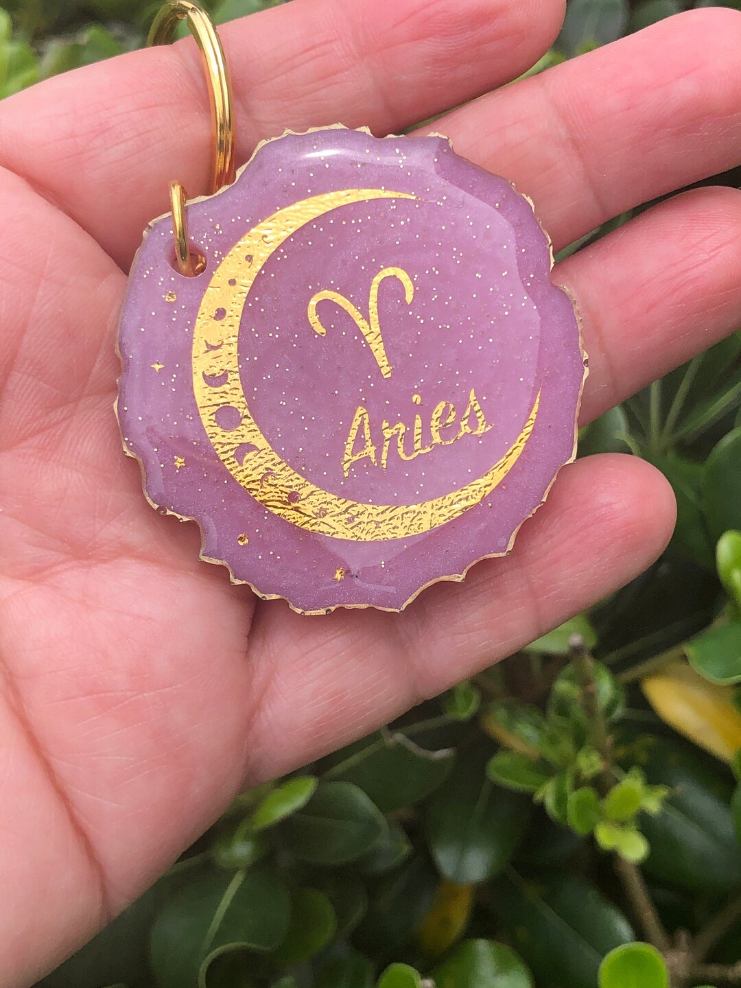 Resin Zodiac Key Ring, Zodiac Key Ring, Astrology Zodiac Signs Key Ring ...