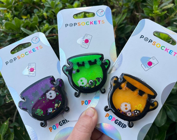 Witch Cauldron Shaker Popsocket™, Glow in the Dark Halloween Shaker ...