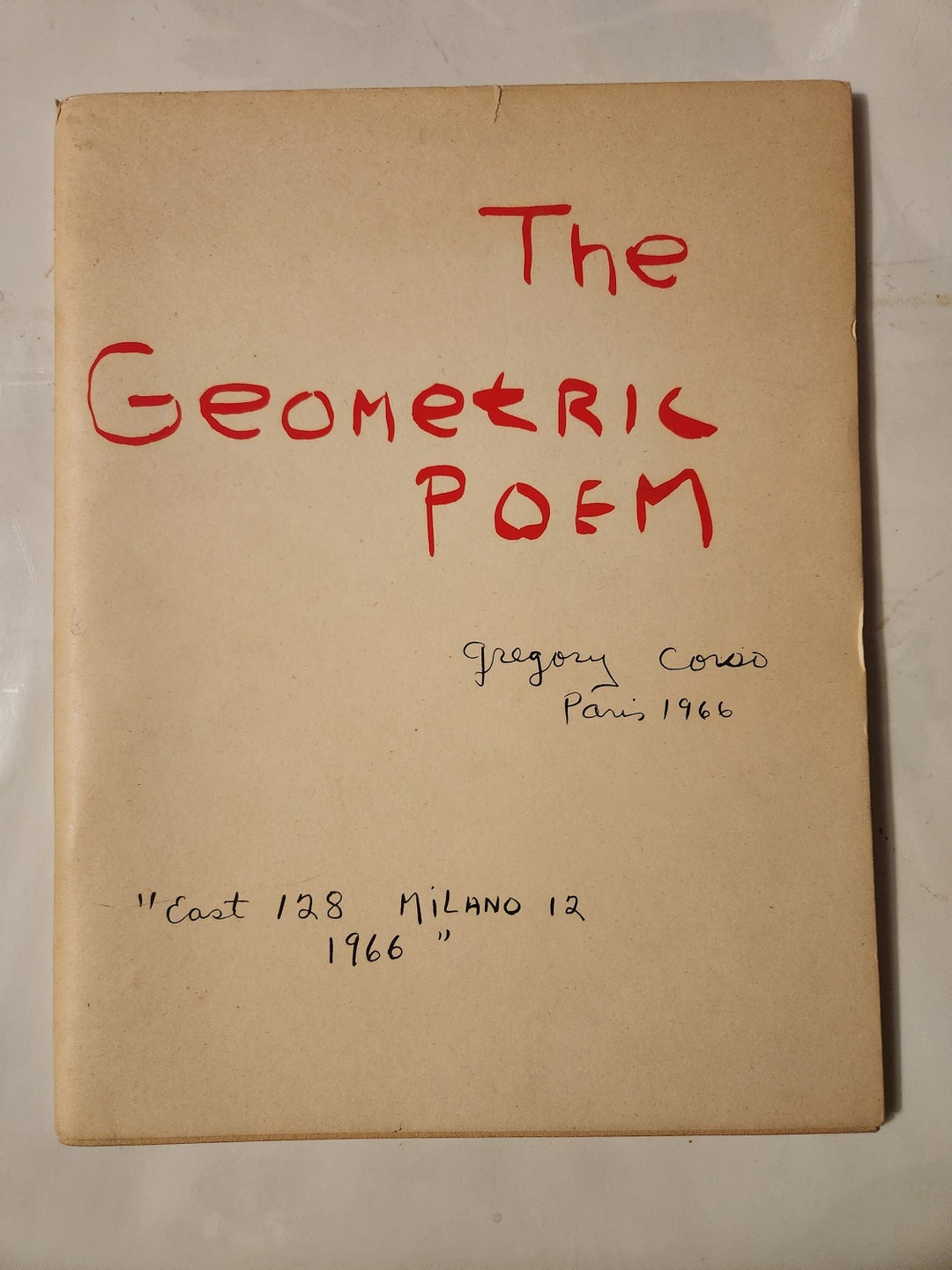 The Geometric Poem by Gregory Corso 237/309 1966 Paperback Book Italy ...