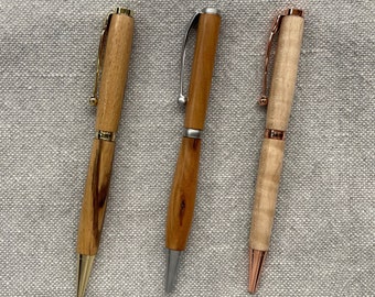 Hand Turned Pen Wood Pen Set Wood Pen Mahogany Wooden Pen - Etsy