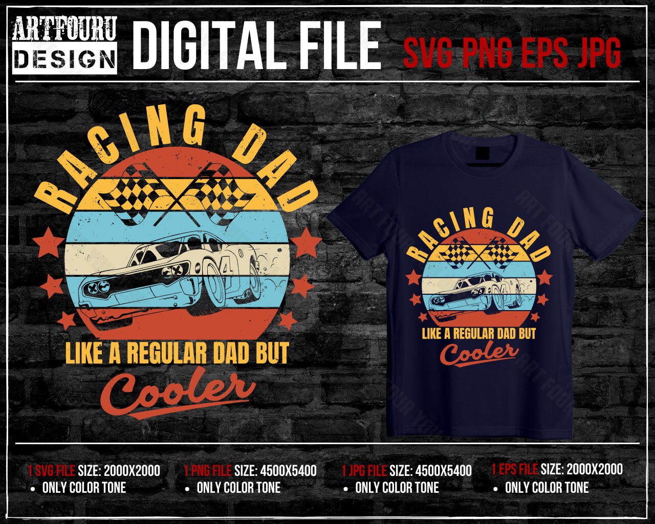 Drag Racing Dad Svg Geschenke für Racing Daddy T-Shirt Design | Etsy