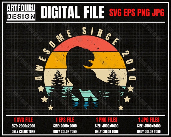 Awesome Since 2010 Hear Me Roar Svg I'm 12th Year Old - Etsy