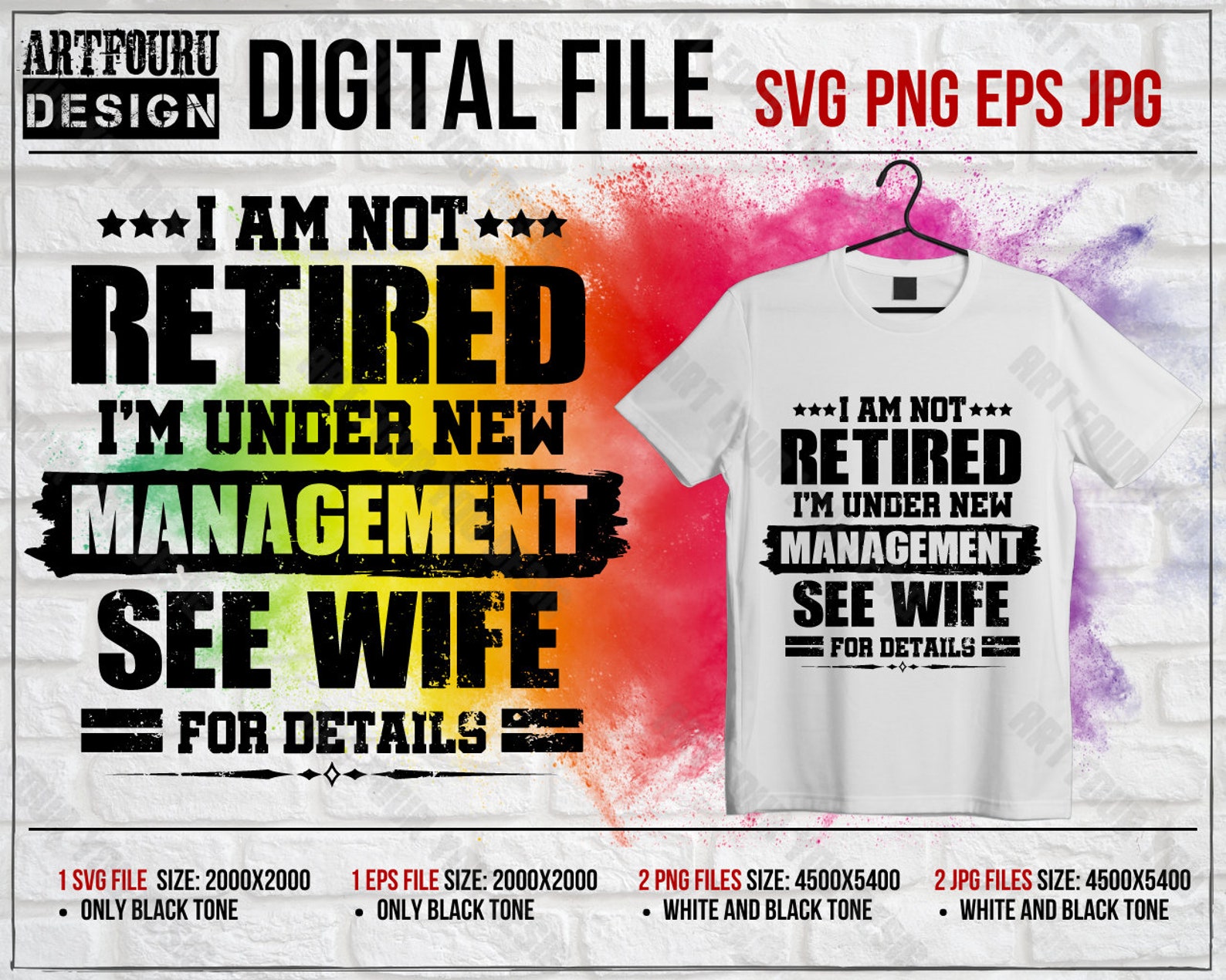 Funny Sayings I Am Not Retired Im Under New Management See | Etsy