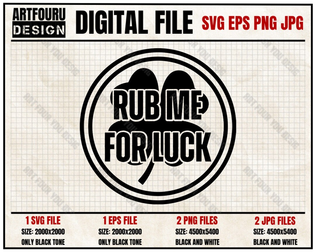 Rub Me for Luck Svg, Funny Man St Patrick's Day Svg, Good Luck Charm ...