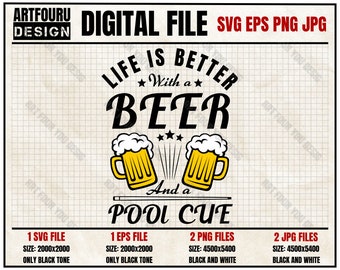 Funny Billiard Svg - Etsy