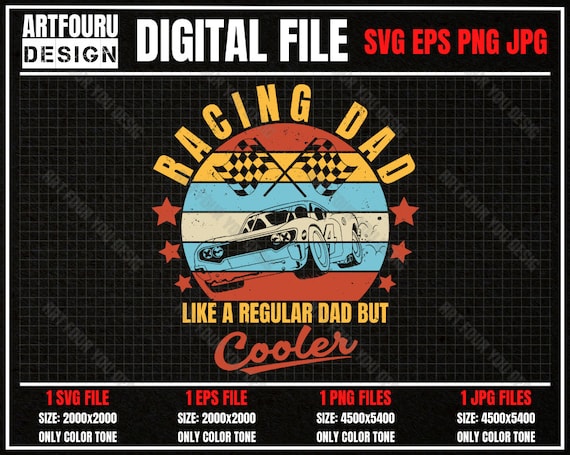 Drag Racing Dad Svg Gifts for Racing Daddy T-shirt Design - Etsy