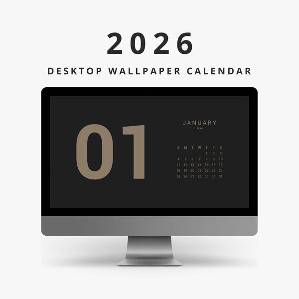 2026 Calendar Wallpaper - Etsy