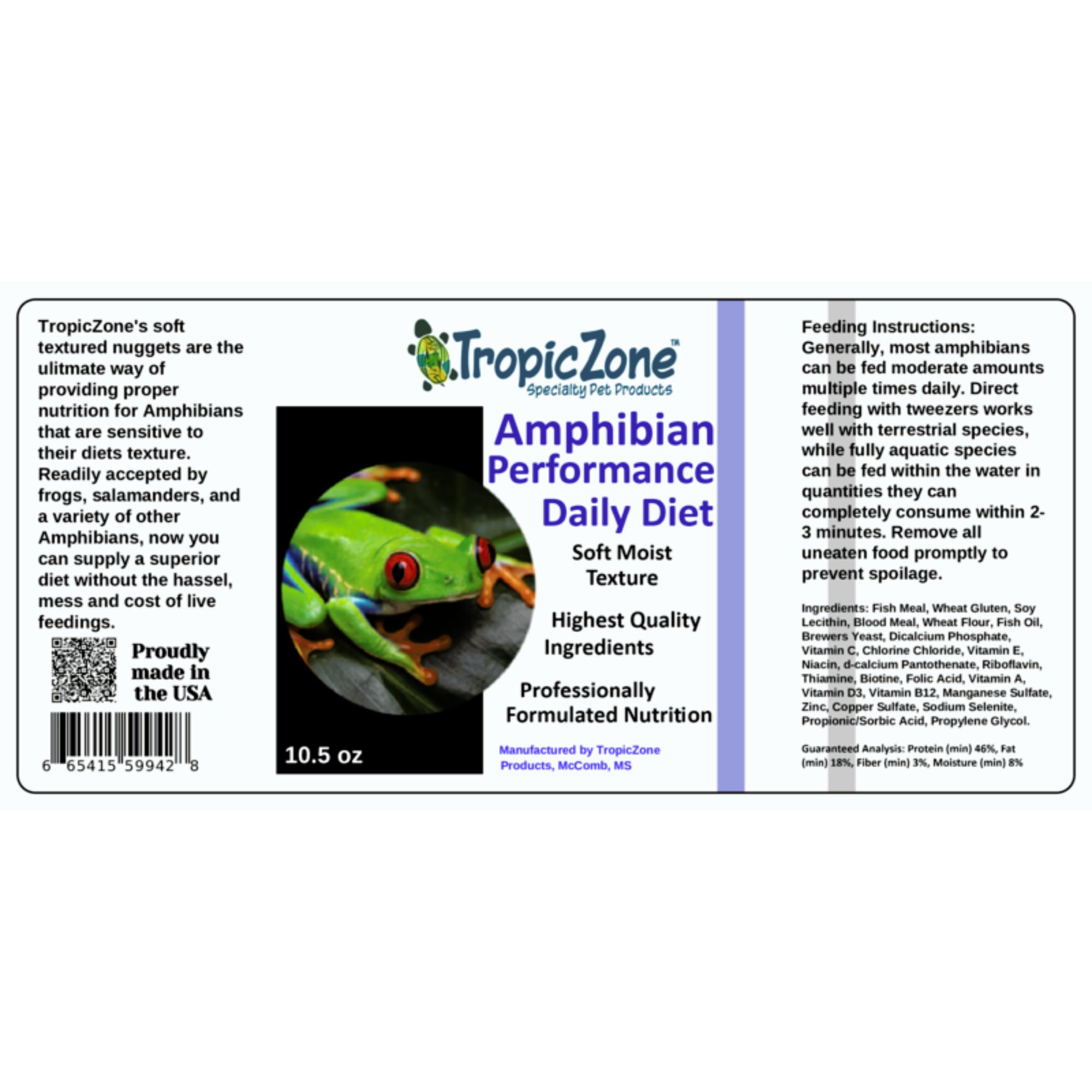 Tropiczone Amphibian Softserve Diet Amphibian Food Frog - Etsy