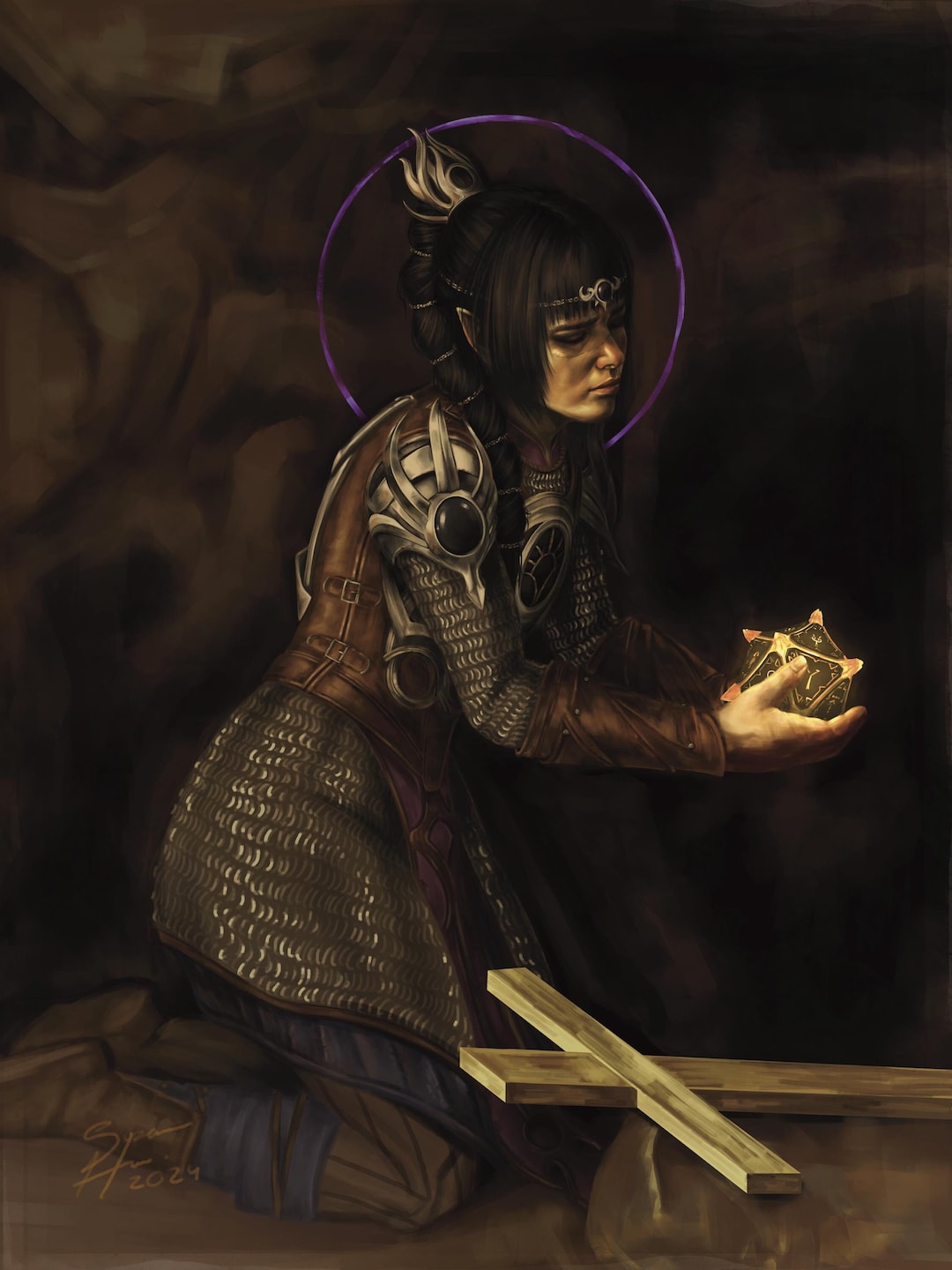 Cleric Shadowheart in Prayer - Original Inspired Baroque Baldur's Gate ...