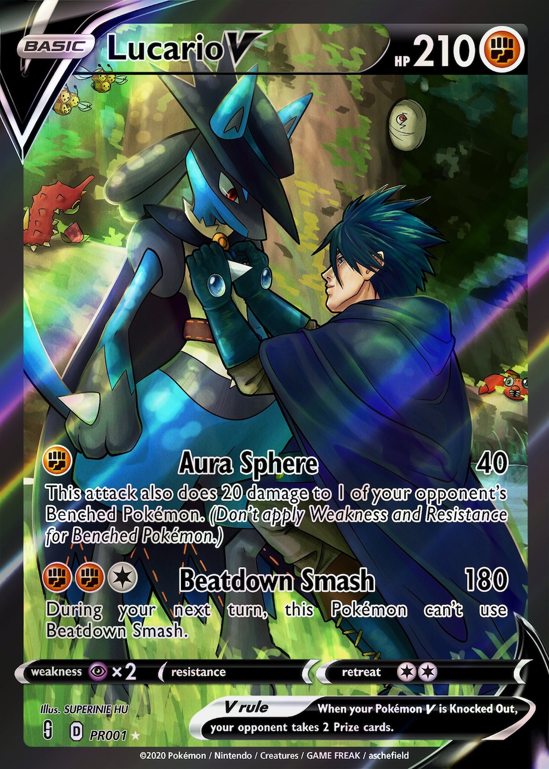 Custom Lucario V Card - Etsy