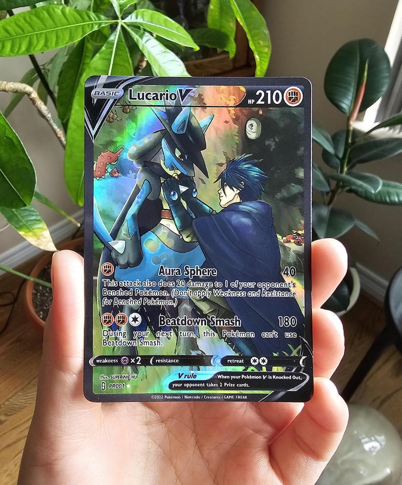 Custom Lucario V Card - Etsy