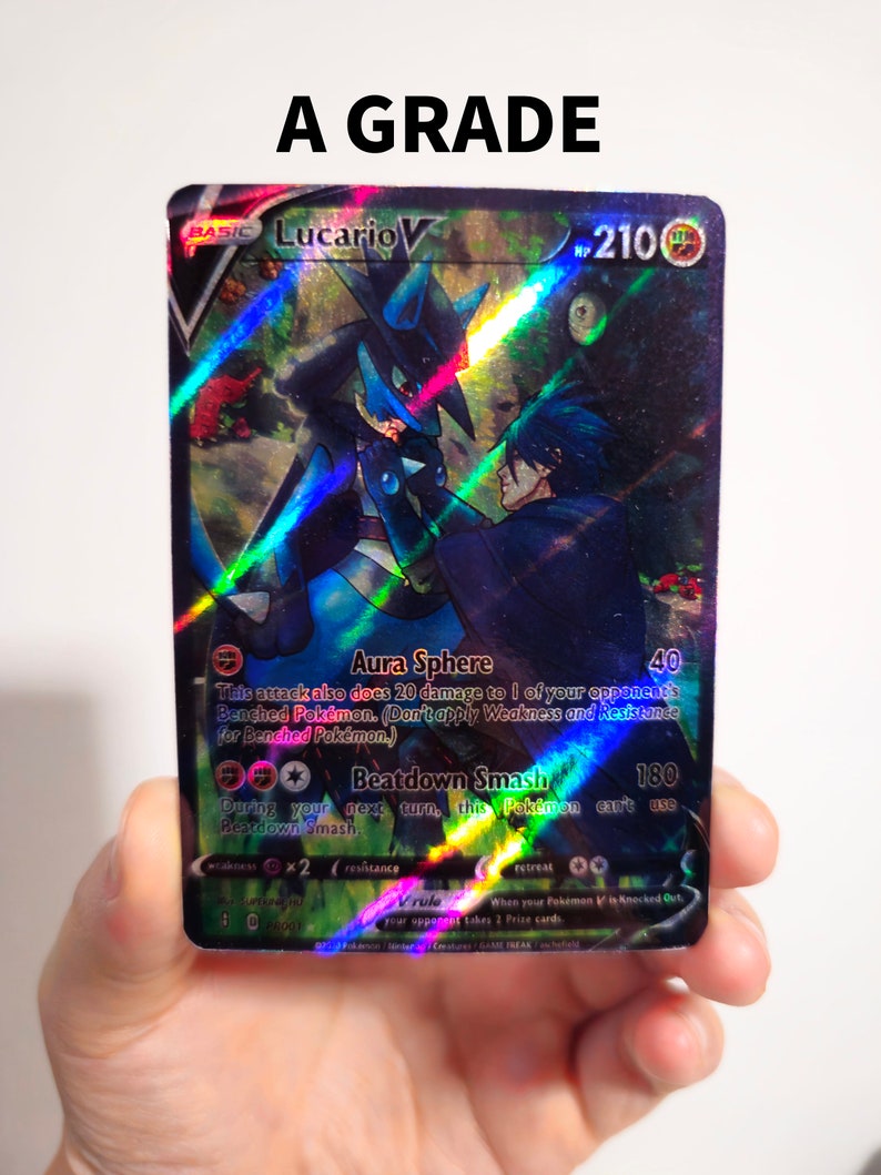 Custom Lucario V Card - Etsy
