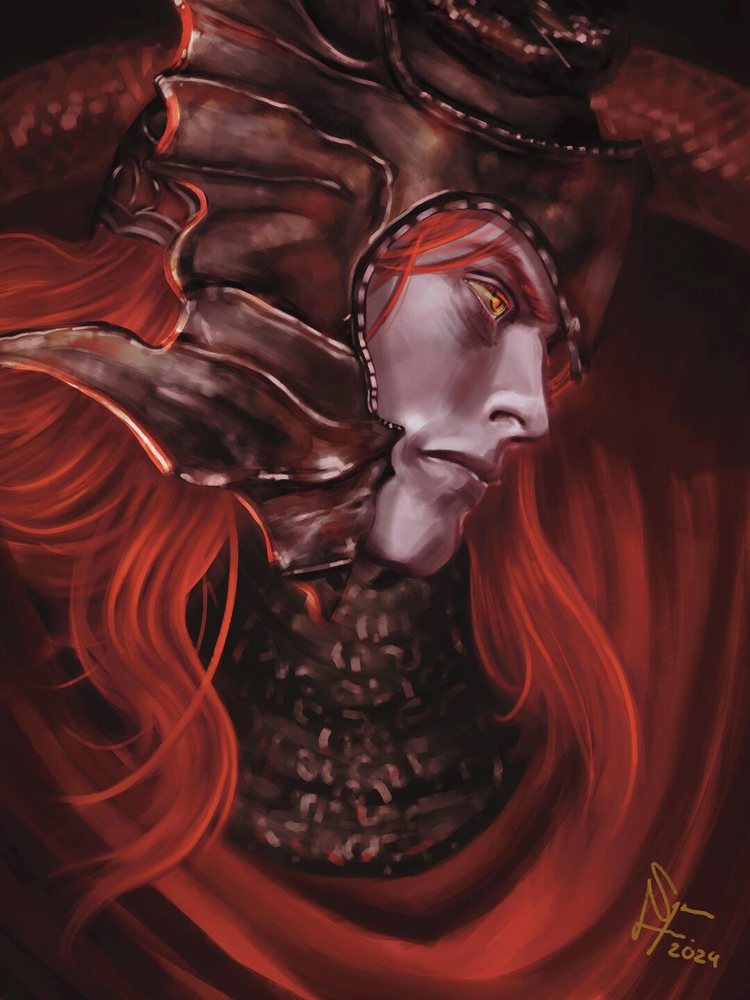 Messmer the Impaler Portrait Original Elden Ring Art Poster Print - Etsy